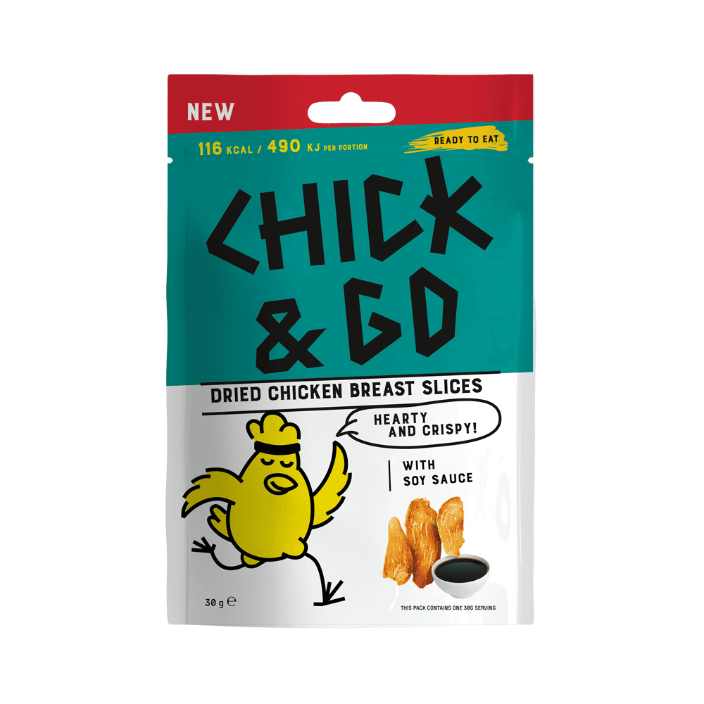 Džiovintos vištienos griežinėliai CHICK&GO su sojos padažu, 30g - Premo