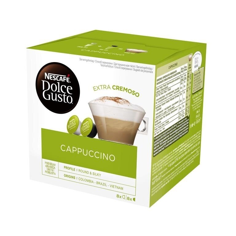 NESCAFE kavos kapsulės DOLCE GUSTO CAPPUCCINO, 16 kapsulių, 200g - Premo