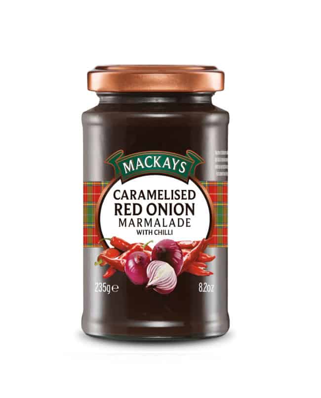 Karamelizuotų raudonųjų svogūnų marmeladas su chili 225g, MACKAYS - Premo
