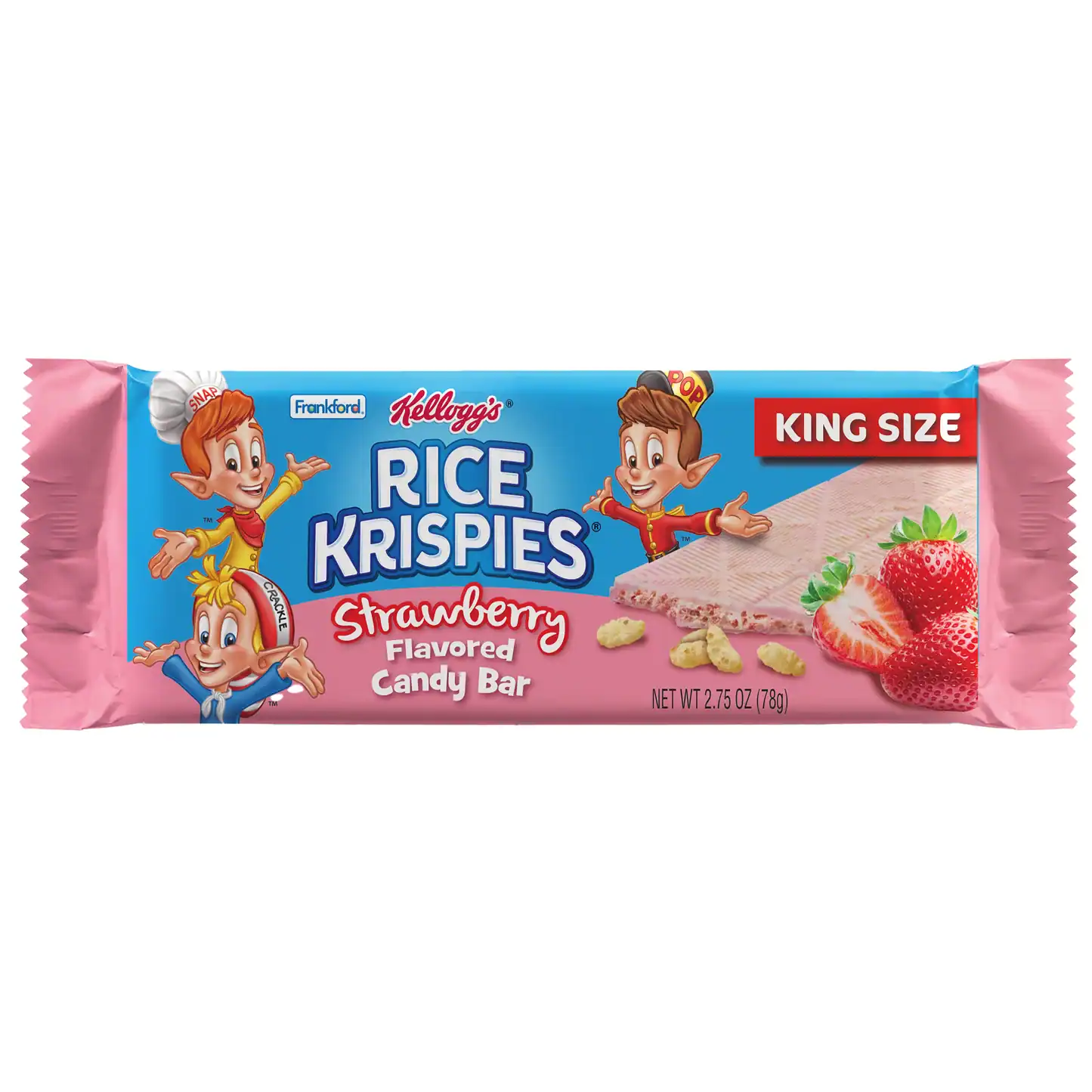 Batonėlis Kellogg‘s Rice Krispies Braškių skonio 78g. - Premo