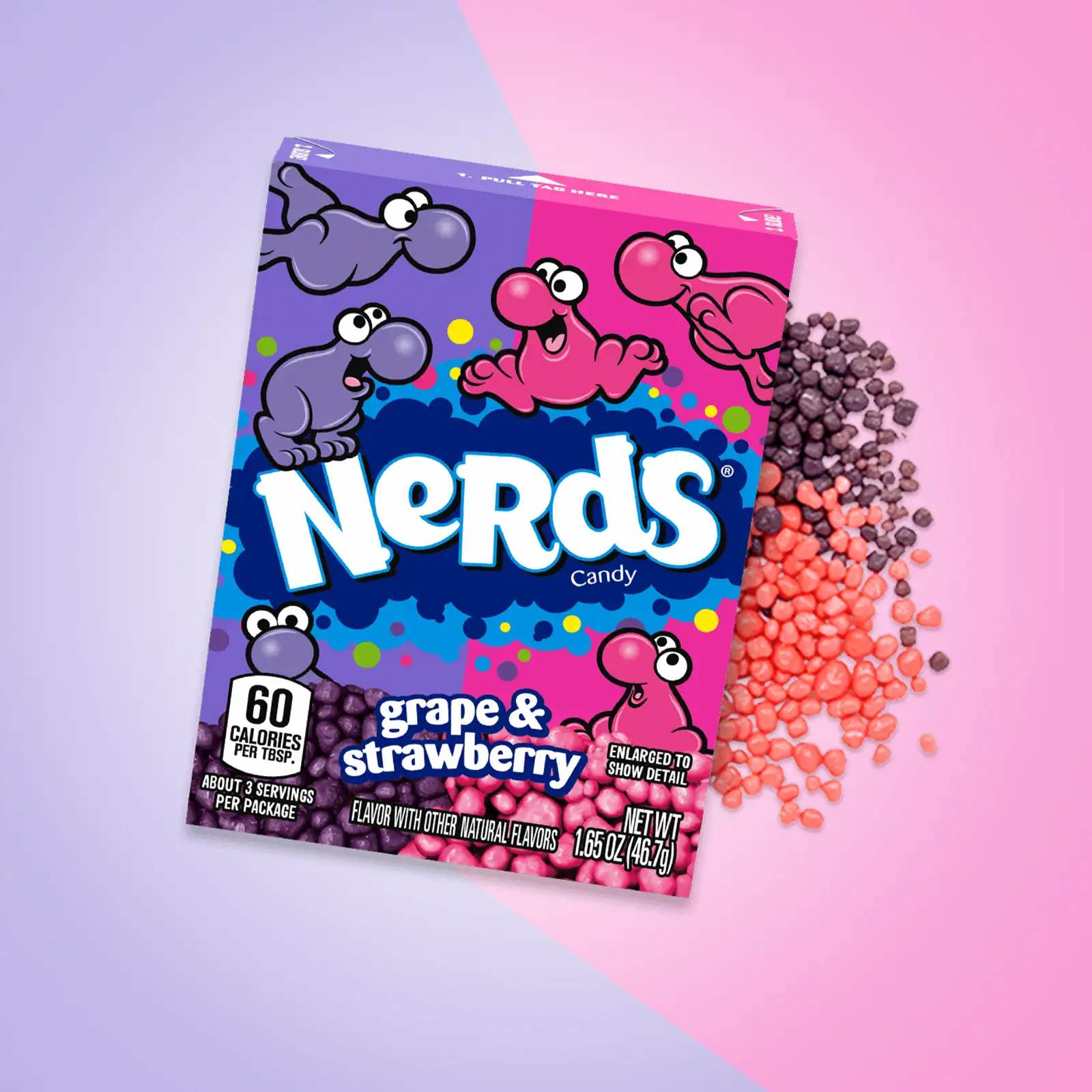 Draže NERDS Grape&Strawberry 46,7g. - Premo