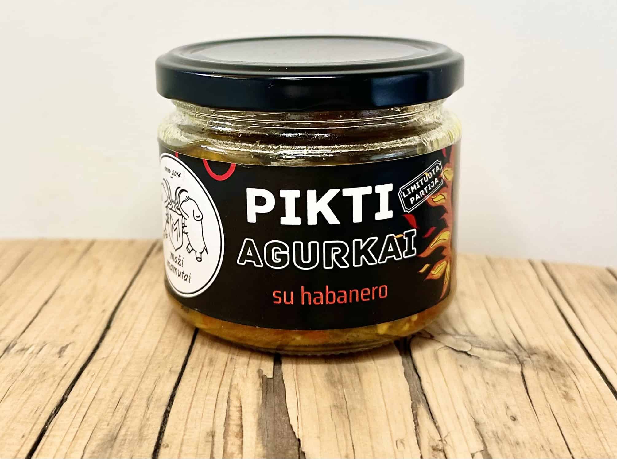 PIKTI AGURKAI su habanero 300g MAŽI MAMUTAI - Premo